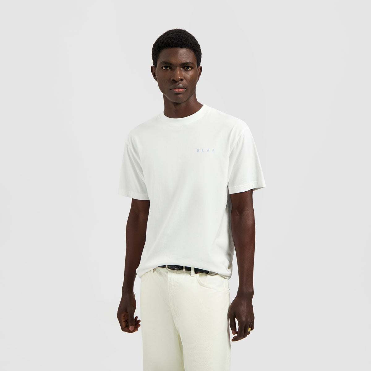 Brushstroke Face Tee - Optical White – ØLÅF